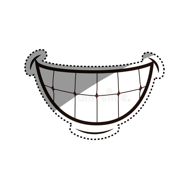 Mond Het Lachen Beeldverhaal Stock Illustratie - Illustration of ...