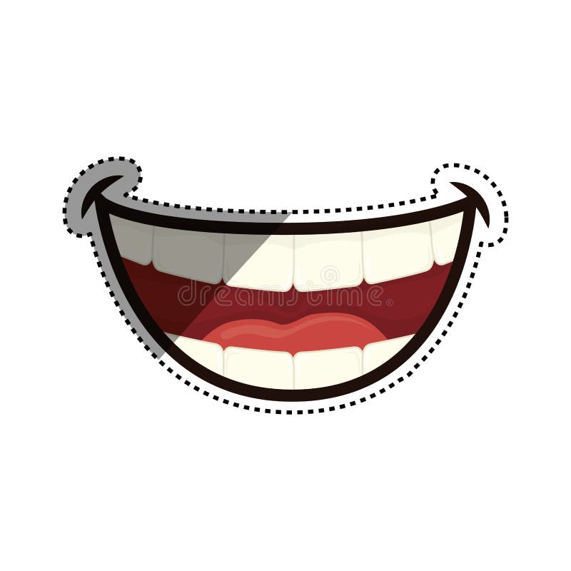Mond Het Lachen Beeldverhaal Stock Illustratie - Illustration of ...