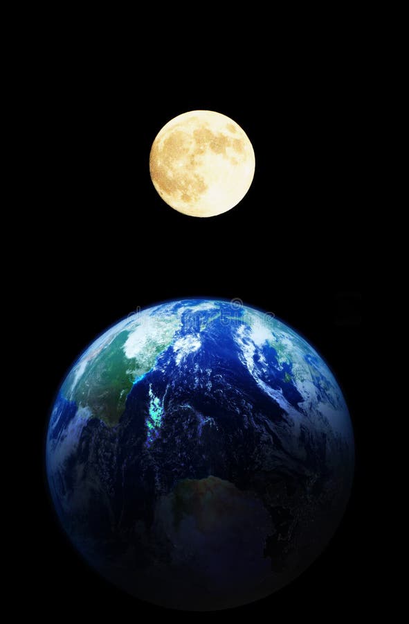 Mond und Erde stock abbildung. Illustration von fotographie - 4791649