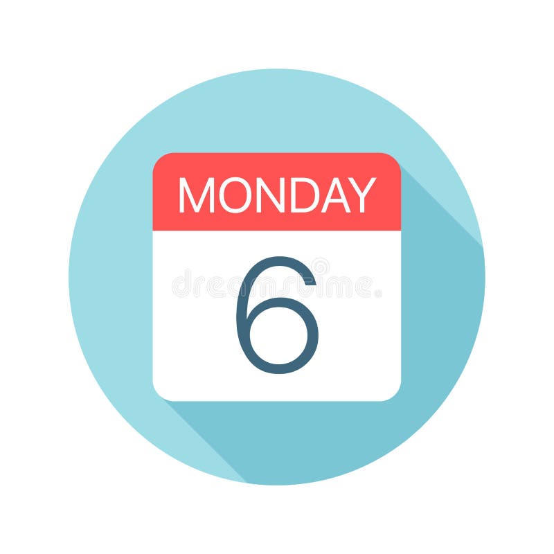 Monday 18 - Calendar Icon. Vector Illustration of Week Day Paper Leaf ...