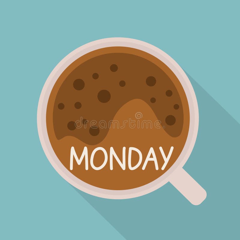 Monday coffee cup concept stock vector. Illustration of foam - 222078062