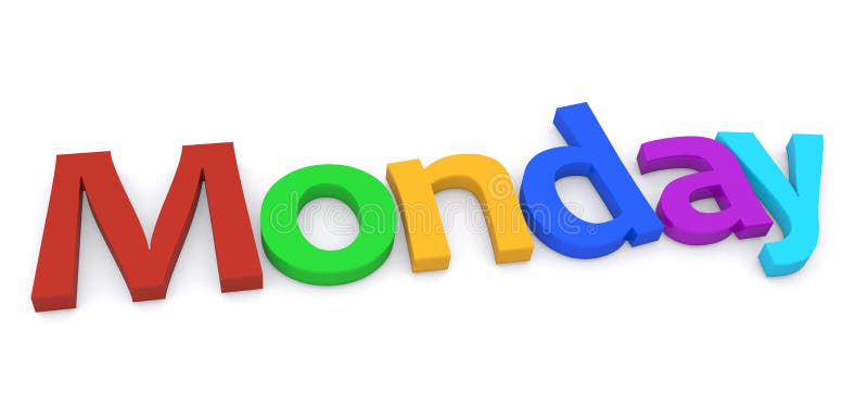 3d colorful monday stock illustration. Illustration of communication ...