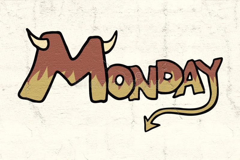 Hard monday stock vector. Illustration of bruised, poster - 28908580