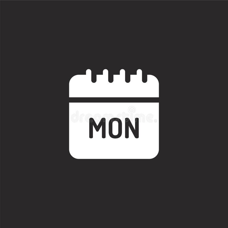 Monday Icon. Filled Monday Icon for Website Design and Mobile, App ...