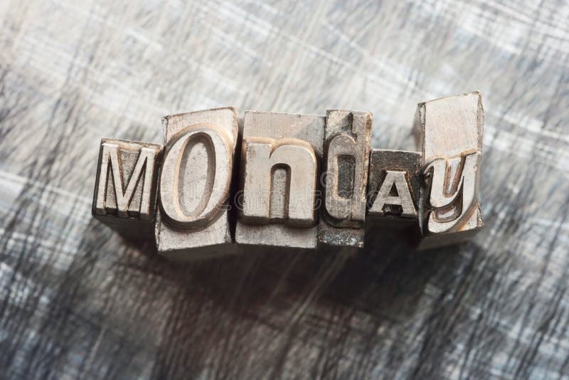 Monday stock photo. Image of grunge, character, silver - 30368168