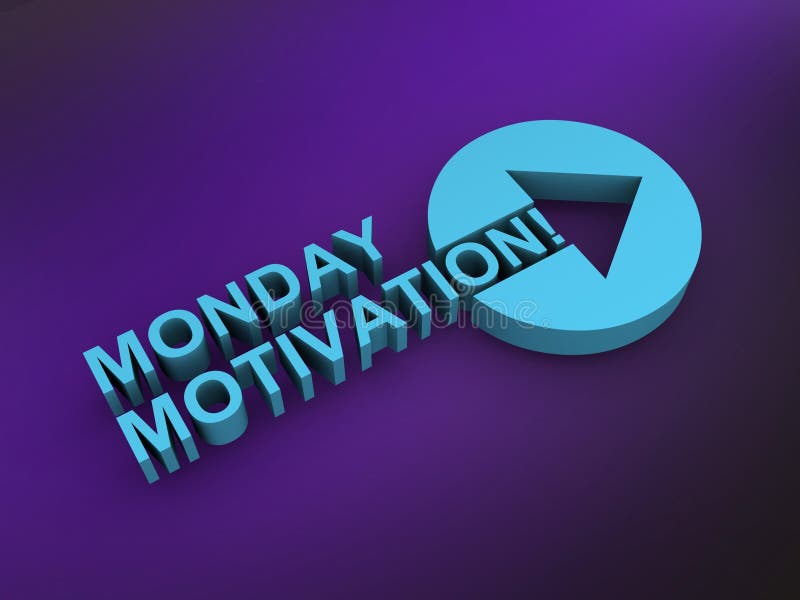Monday Motivation on Purple Stock Illustration - Illustration of ...