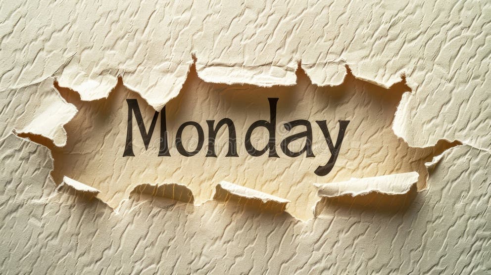 Monday Paper Note Message AI Generated Stock Photo - Image of word ...