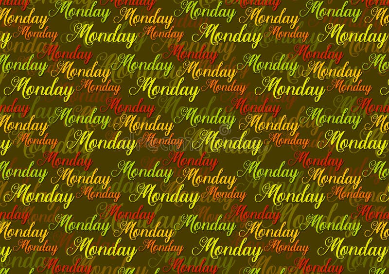 Monday Day of the Week Gold Title Background Stock Image - Image of ...