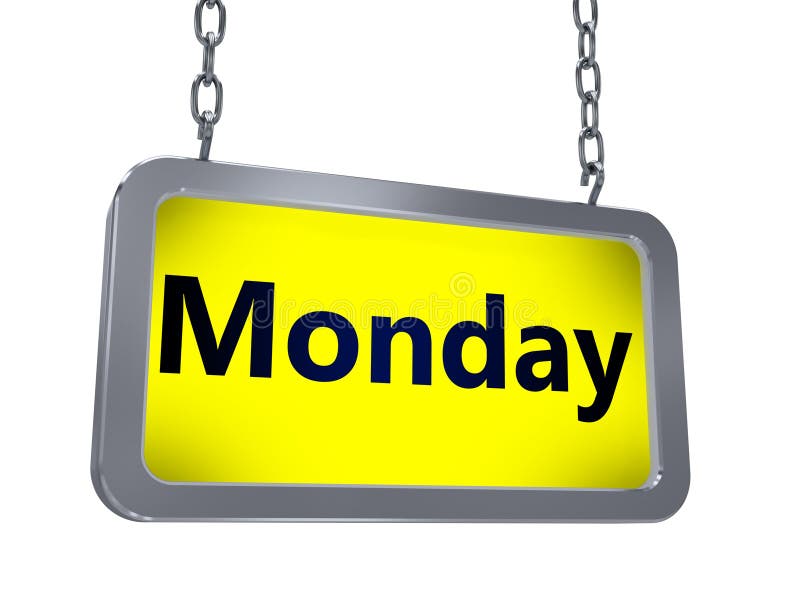 Monday on billboard stock illustration. Illustration of monday - 113227167