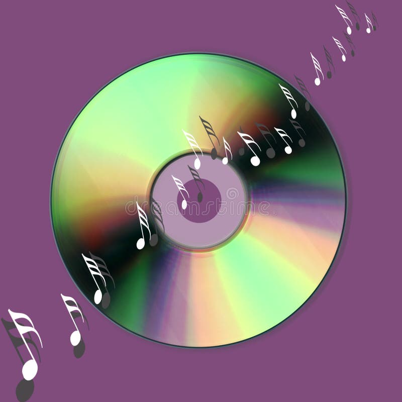 Monde de la musique CD illustration stock. Illustration du sons - 1294698