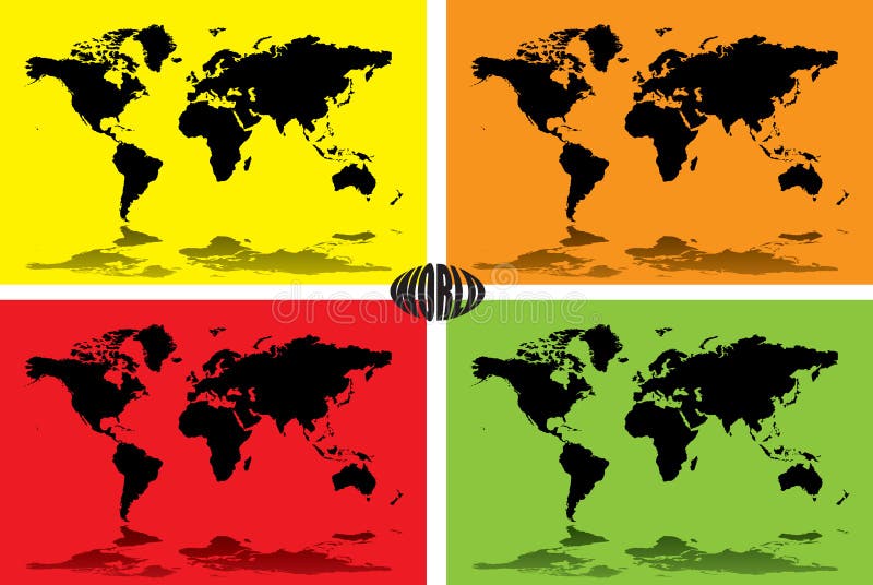 Monde coloré illustration stock. Illustration du atlas - 2437833