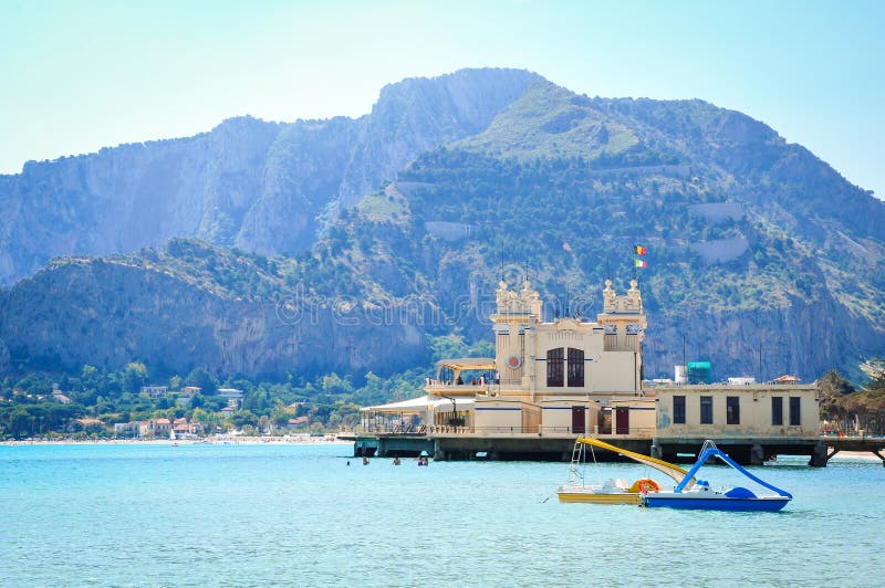 Mondello, Palermo, Sicily, Italy Stock Image - Image of light ...