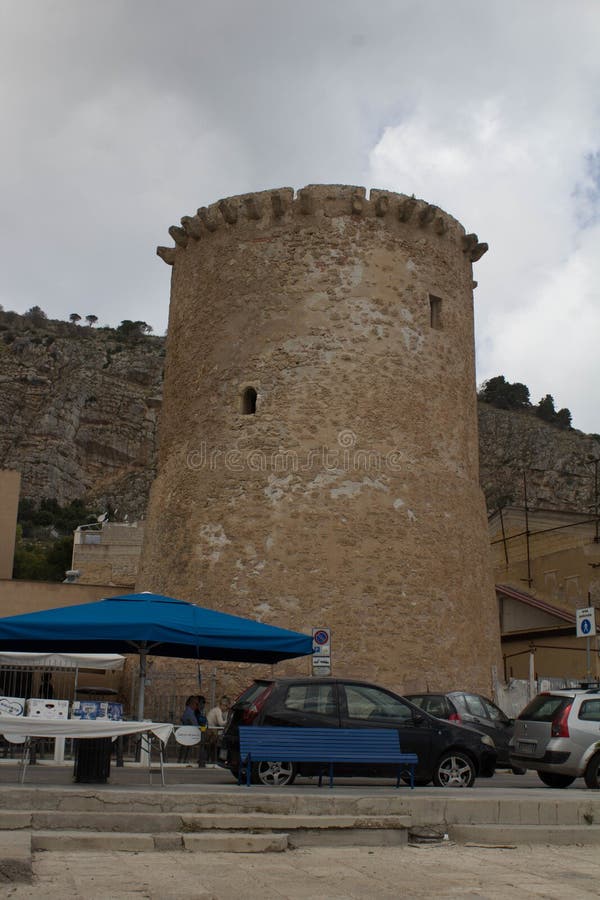 Mondello, Sicily, View of the Historic Center of Mondello with Its ...
