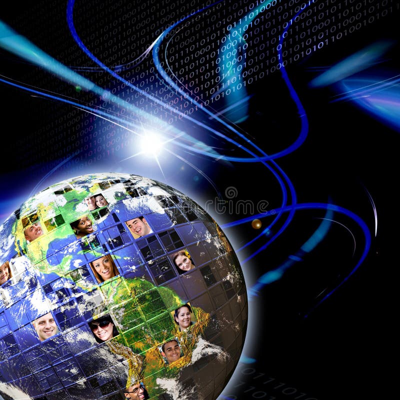 Mondiaal Net Wereldwijd Van Mensen Stock Illustratie - Illustration of ...