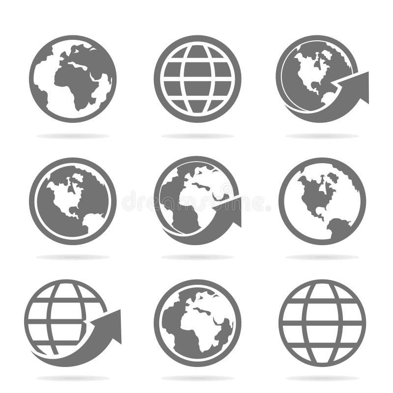 Mondo un'icona illustrazione vettoriale. Illustrazione di terra - 36043147