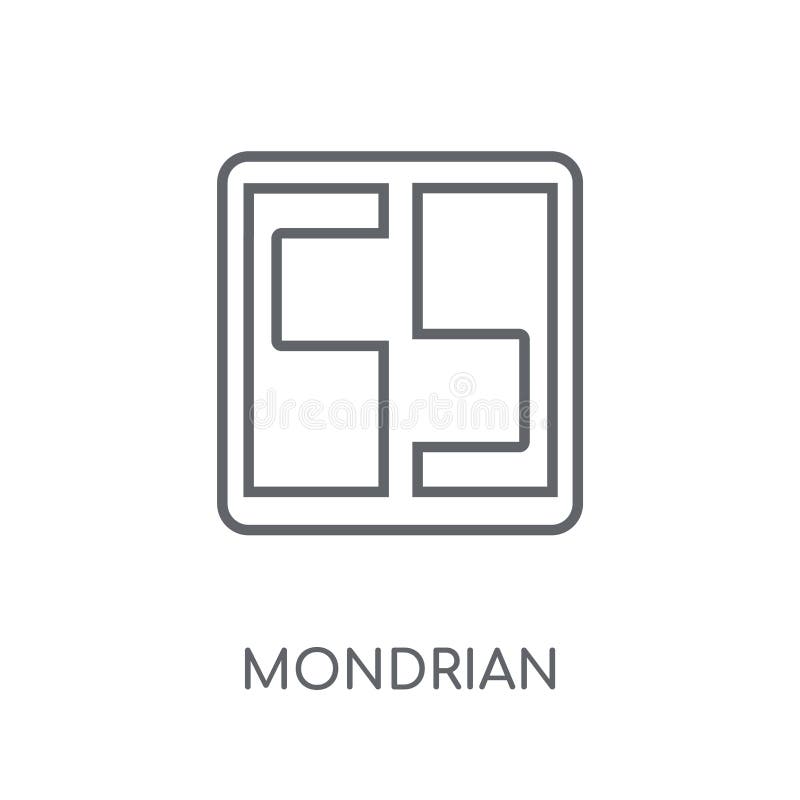 Mondrian Icon. Trendy Mondrian Logo Concept on White Background Stock ...