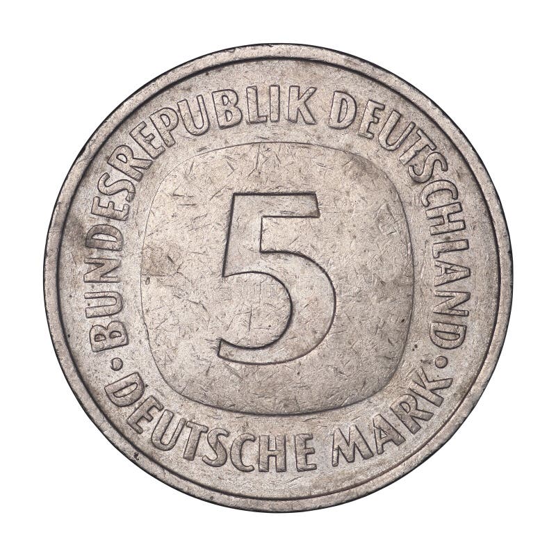 Moneda Alemana De Cinco Marcas De 1982 Imagen de archivo - Imagen de ...