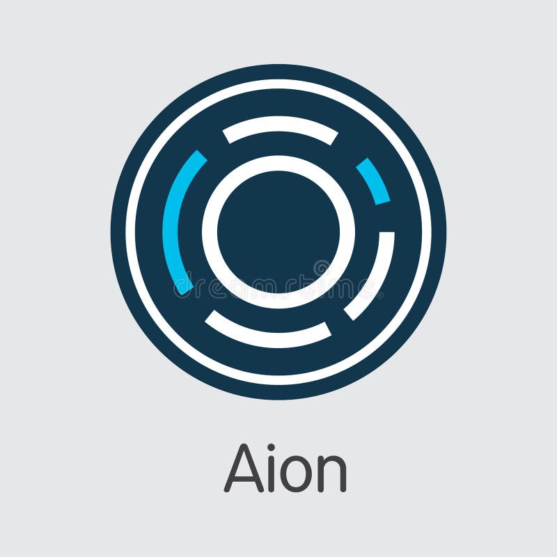 Moneda Crypto De Aion - Icono De La Muestra Del Vector Ilustración del ...