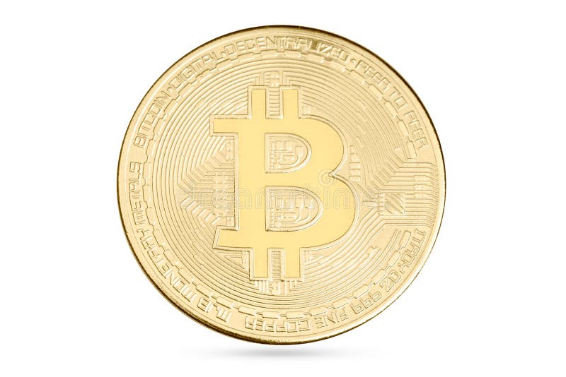 Moneda De Bitcoin Aislada De Fondo Blanco Foto de archivo editorial ...