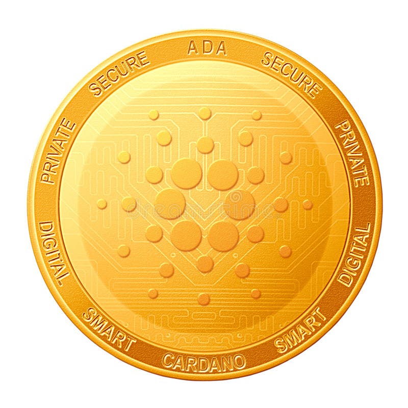 Moneda De Cardano Aislada En Fondo Blanco Cardano Ada Criptodivisa ...