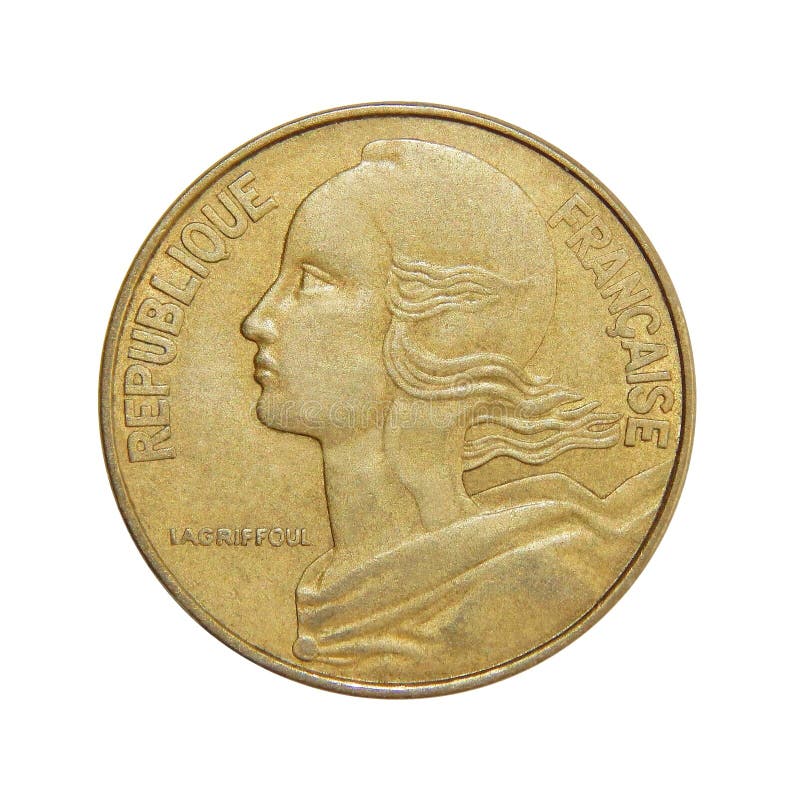 Moneda Del Franco Francés 20 Foto de archivo - Imagen de moneda ...