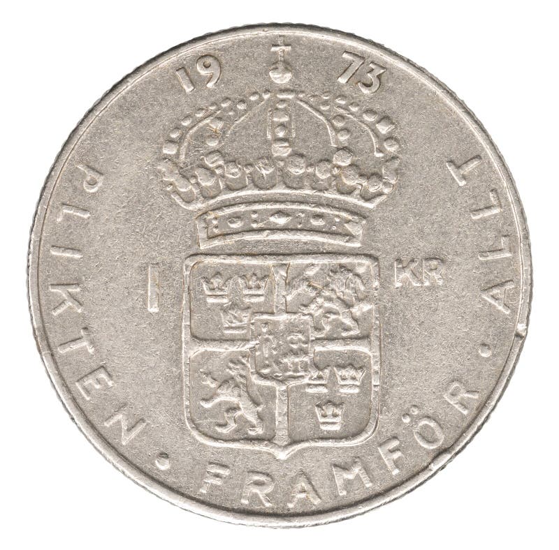 Moneda de la corona sueca imagen de archivo. Imagen de redondo - 127997445