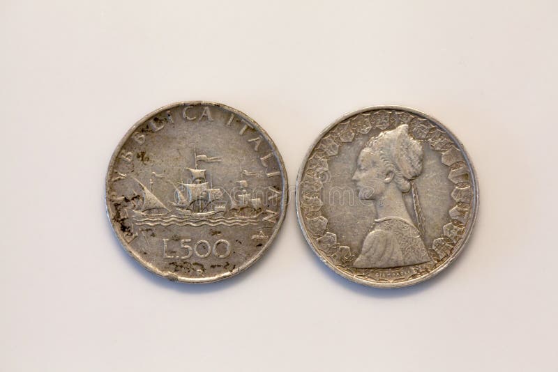 Moneda De Las Liras De Cinquecento Imagen de archivo - Imagen de europa ...