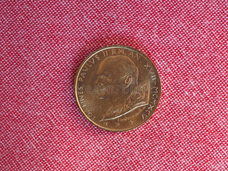 Moneda De Las Liras De Papa Juan Pablo II Imagen de archivo - Imagen de ...