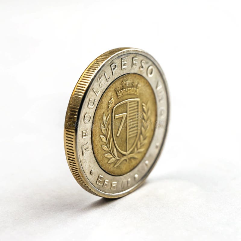 Moneda De Peso Moneda Aislada En Fondo Blanco Stock de ilustración ...