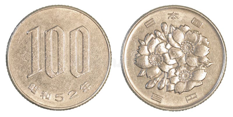 Moneda De 100 Yenes Japoneses Imagen de archivo - Imagen de negocios ...