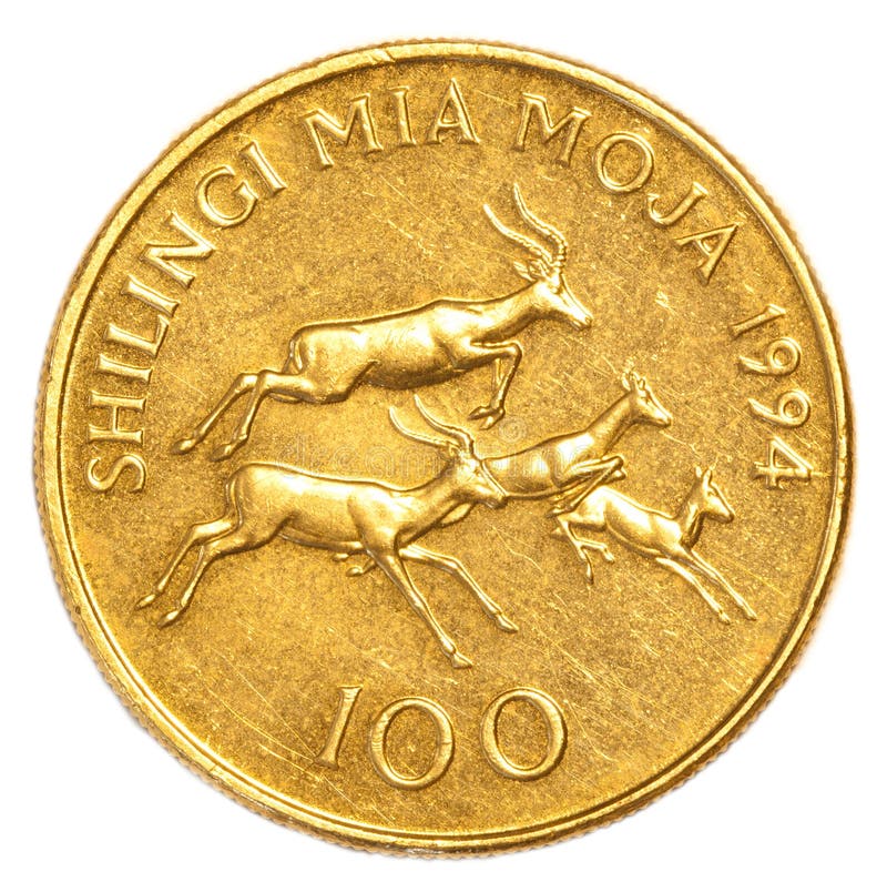 Moneda Del Chelín Tanzano 100 Foto de archivo - Imagen de cinco, primer ...