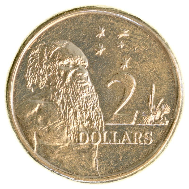 Moneda Del Dólar Australiano 2 Fotografía editorial - Imagen de centavo ...