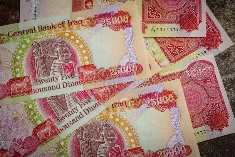 Moneda dinar iraq fotografía editorial. Imagen de irak - 231224067