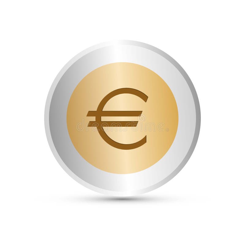The European Union Euro Coin Symbol Stock Vector - Illustration of ...