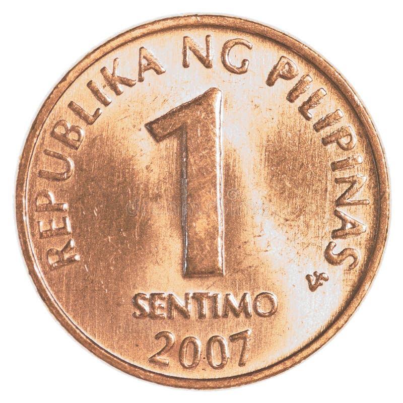 1 Moneda Filipina Del Sentimo Imagen de archivo - Imagen de financiero ...