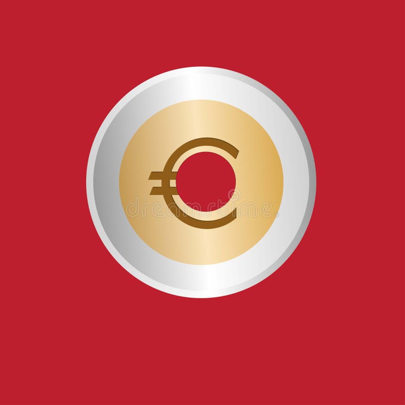 Euro Coin with a Hole in it, Devaluation Concept Stock Vector ...