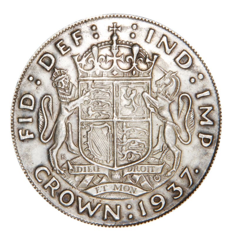 Moneda inglesa de la plata imagen de archivo. Imagen de george - 6872413