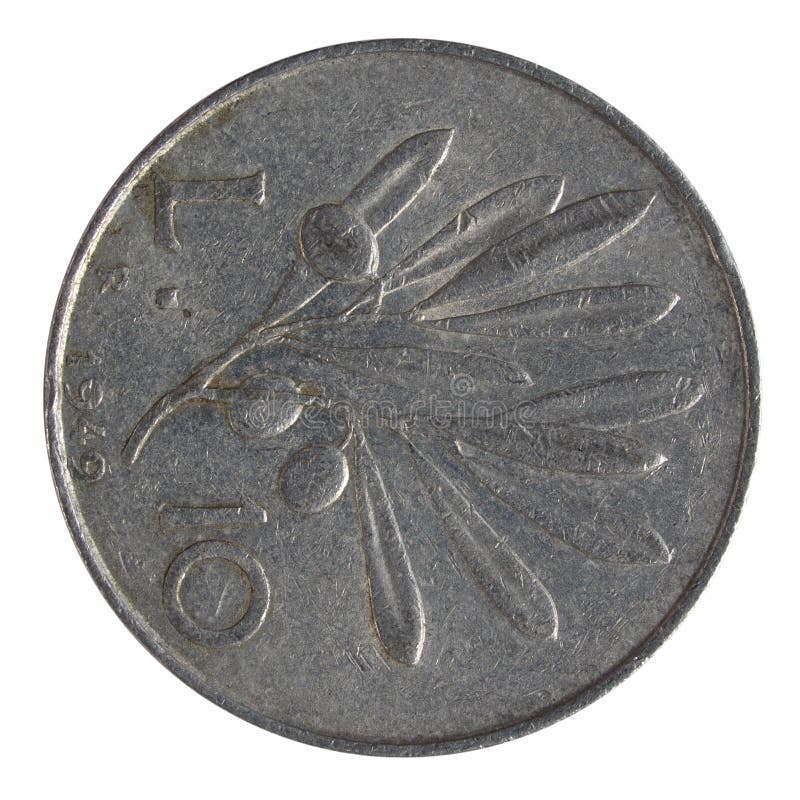 Moneda italiana imagen de archivo. Imagen de lira, dinero - 9086893