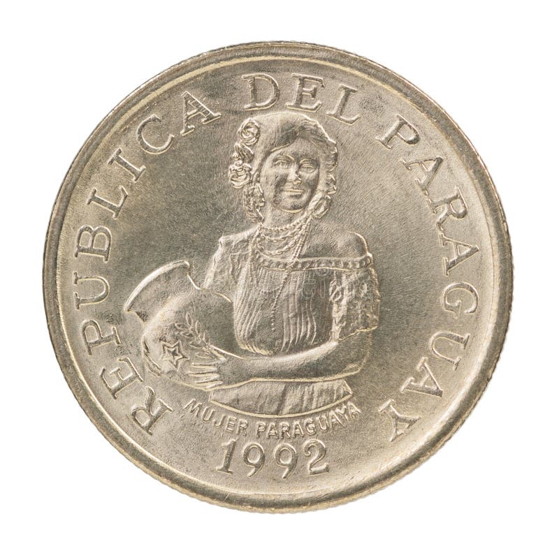 Moneda Paraguay Guarani foto de archivo. Imagen de cinco - 135298494