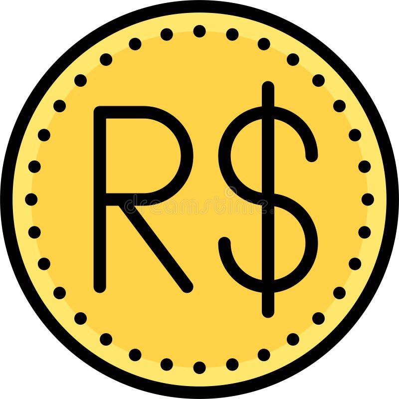 Moneda Real Brasileña, Moneda Oficial De Brasil Ilustración del Vector ...