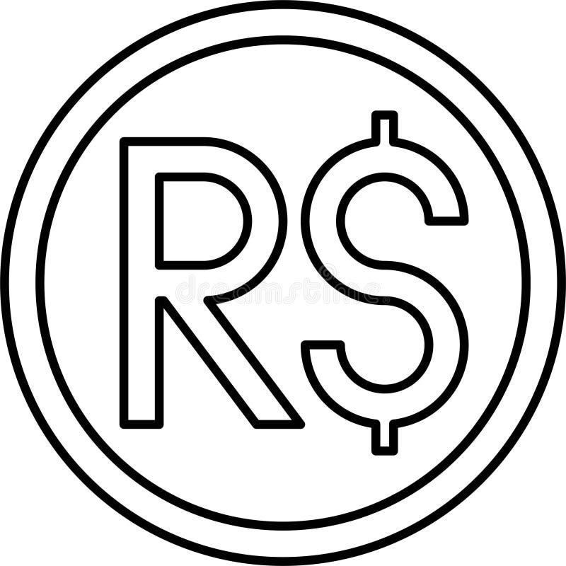 Moneda Real Brasileña, Moneda Oficial De Brasil Ilustración del Vector ...