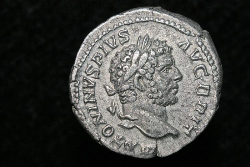 Moneda romana antigua Geta imagen de archivo. Imagen de comercio - 1992411