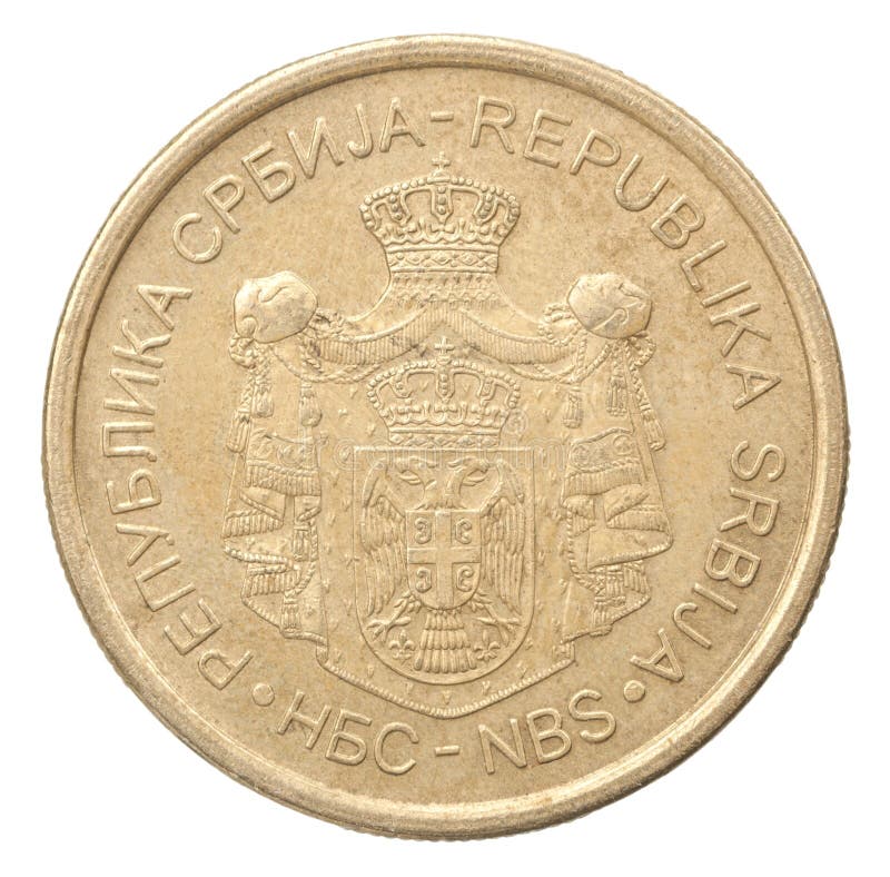 Moneda servia del dinar foto de archivo. Imagen de dinero - 127997374