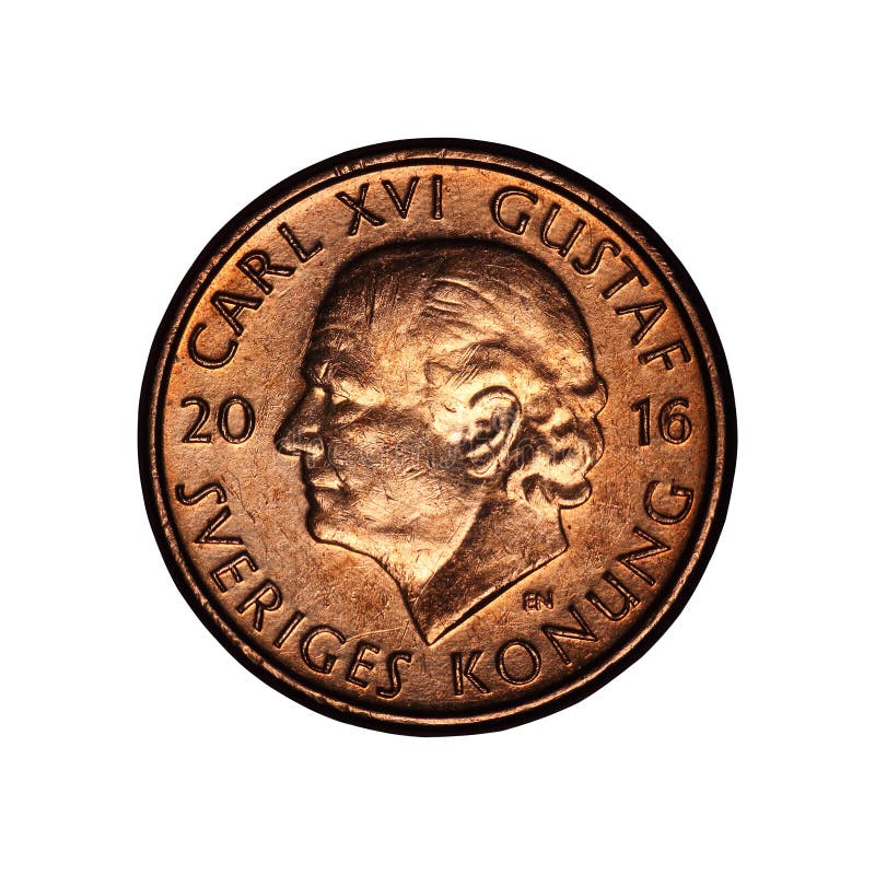 Moneda Sueca De Una Corona 2016 Foto de archivo - Imagen de anverso ...