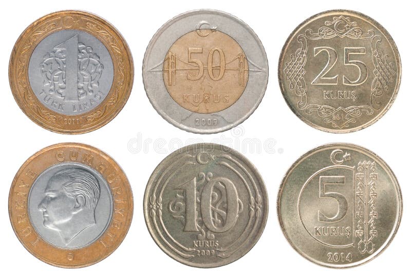 Moneda turca determinada imagen de archivo. Imagen de brillo - 66659151
