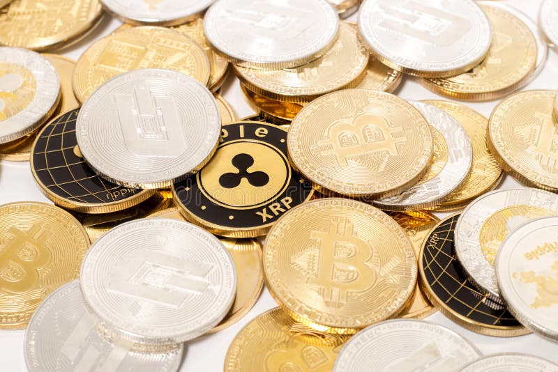 Monedas Crypto Brillantes De La Moneda Imagen de archivo editorial ...