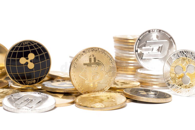 Monedas Crypto Brillantes De La Moneda Foto de archivo editorial ...