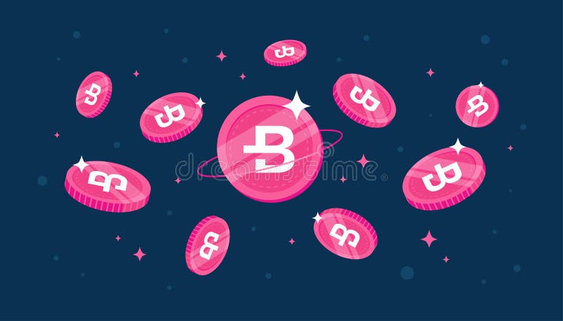 Monedas De Bytecoin Bcn Cayendo Del Cielo. Fondo De Banner De Concepto De Criptodivisa Bcn ...