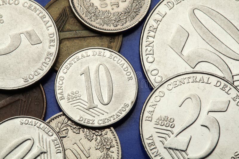 Monedas de Ecuador imagen de archivo. Imagen de conjunto - 45647081