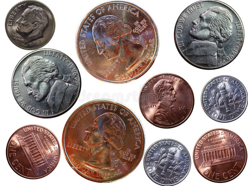 Monedas De Estados Unidos Imagenes de archivo - Imagen: 5442594